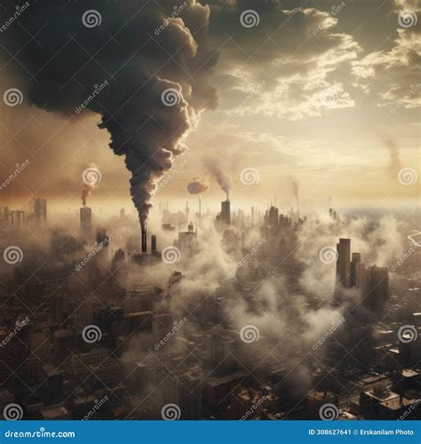 Pollution Is Very Worrying And Air Pollution From Factory Funnels Which