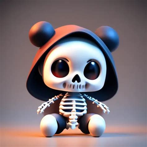 Cute Skeleton With A Hat By Maker81 Download Free Stl Model
