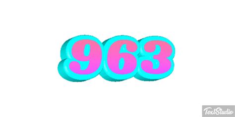 963 Number Animated  Logo Designs