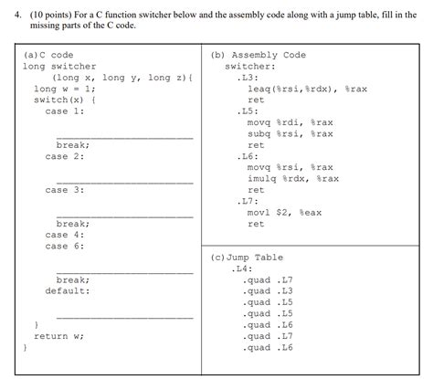 Points For A C Function Switcher Below And Chegg