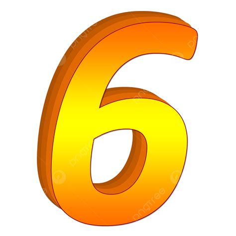 Number 6 Orange