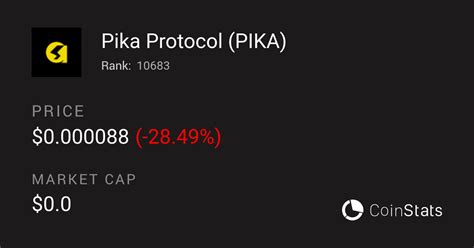 pika protocol preço notícias taxas coinstats