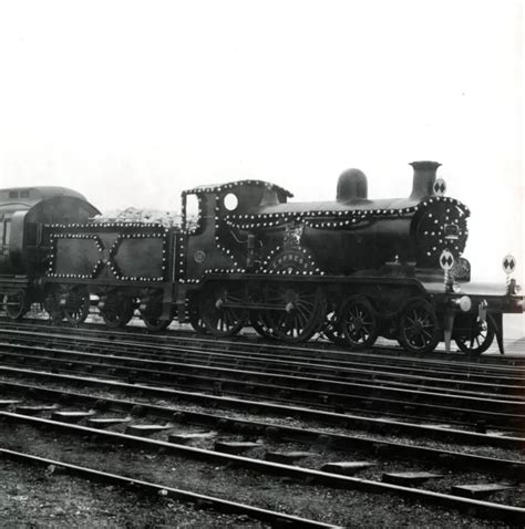 Antique Albumen Train Photograph Empress 54 Lbscr Railway Locomotive