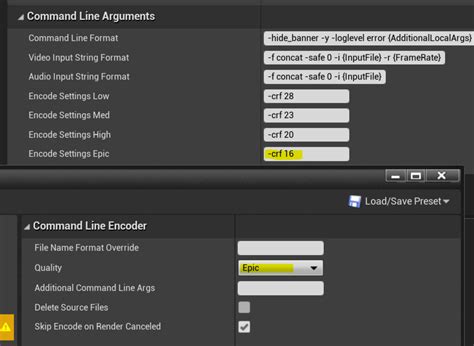 how to use ffmpeg with the command line encoder in movie render queue tutorial