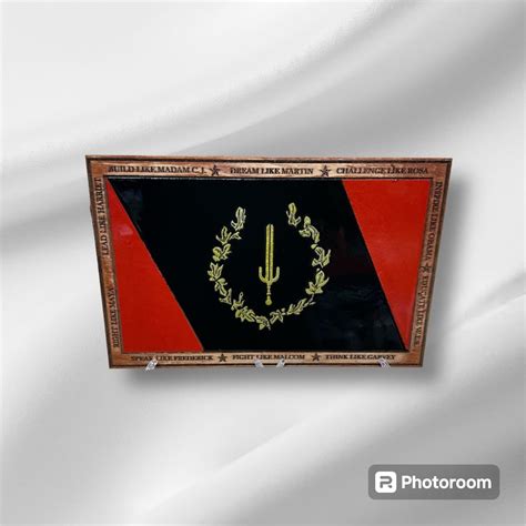 African American Heritage Flag Wooden Wall Mounted Art Etsy