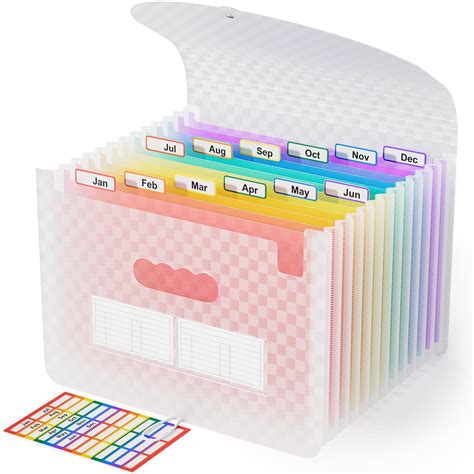 Abc Life 12 Pockets Accordion File Organizer Expanding File Folders