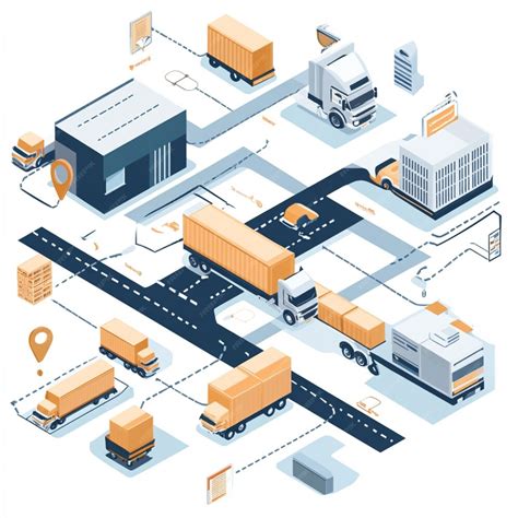 Logistics And Distribution Plan With Transportation Routes And