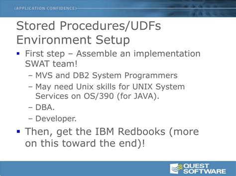 Ppt Db2 Stored Procedures And Udfs A Primer Quest Software Powerpoint Presentation Id4775307
