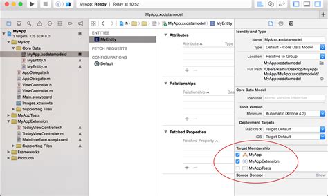 Core Data How To Access Coredata Model In Today Extension Ios