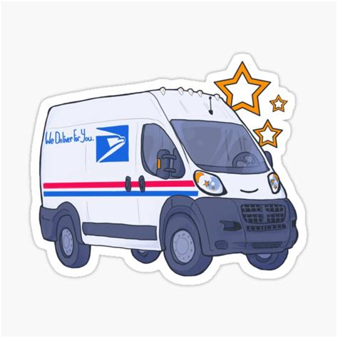Mail Truck Stickers Redbubble