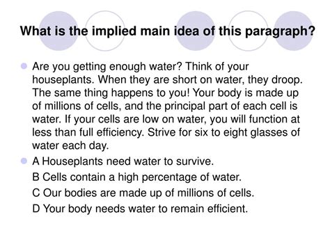 PPT Main Idea Implied Main Idea Thesis Statements PowerPoint Presentation ID