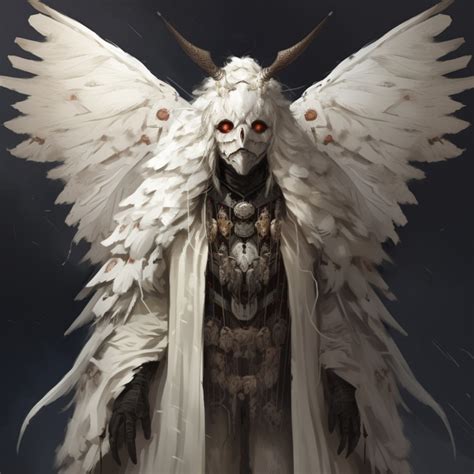 Lumberjack Moth Dnd Male White Fur Insectoid Antennae Wearing S