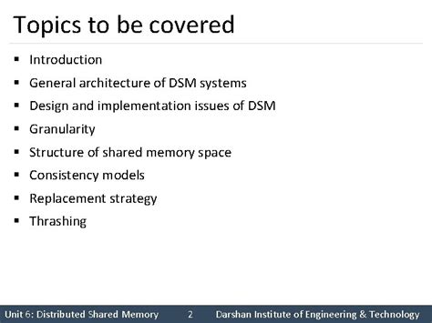 2160710 distributed operating system unit6 distributed shared memory