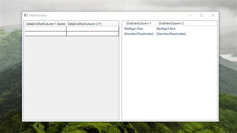 C Wpf изменение длины Gridviewcolumn в Gridview как в Datagrid Stack