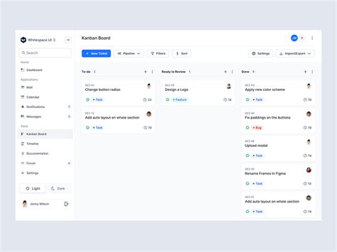 Kanban Board Whitespace Ui 4 By Whitespace Ui On Dribbble