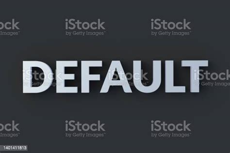 검은 배경에 금속 단어가 기본값입니다 금융 위기 채무 불이행 은행 부문의 파산 경제적 문제 인플레이션 평가 절하 상단 보기 3d