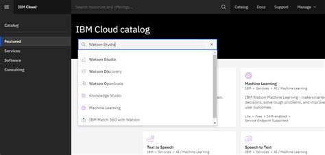 On The Watson Studio Page Select Dallas As The Region Verify That The