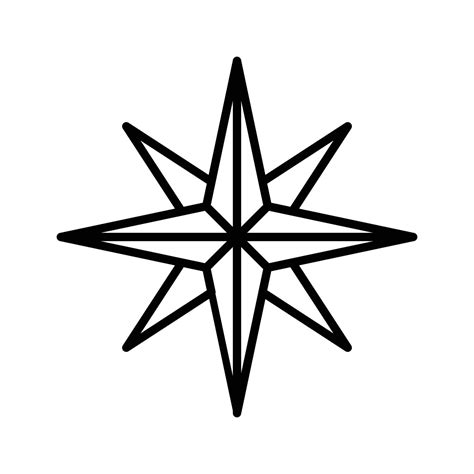 North Star Icon Vector Design Template In White Background 40983037