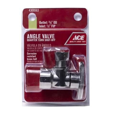Ace 12 In Fip X 38 In Brass Angle Stop Valve Ace Hardware