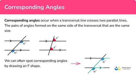 Corresponding Angles GCSE Maths Steps Examples