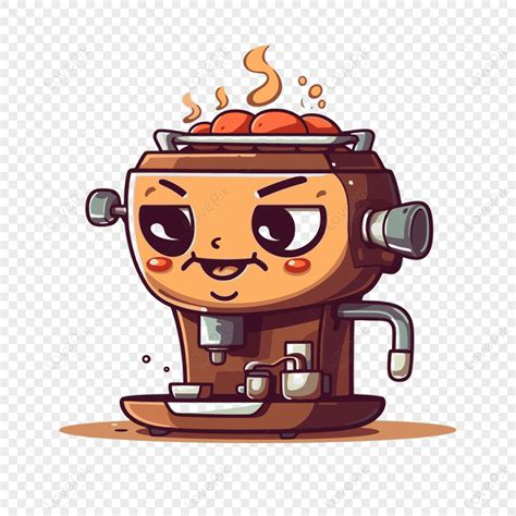 에스프레소 클립 아트 만화 캐릭터 커피 머신 벡터나누는삽화 Png 일러스트 무료 다운로드 Lovepik