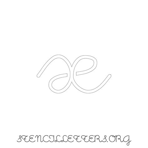 5 Inch Free Printable Individual 140 Cursive Lowercase Letter Stencils