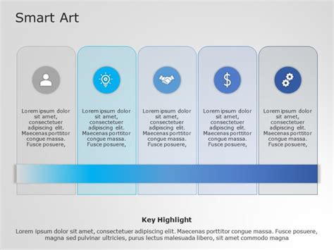 SmartArt List Continuous Text Box Steps PowerPoint Template SlideUpLift