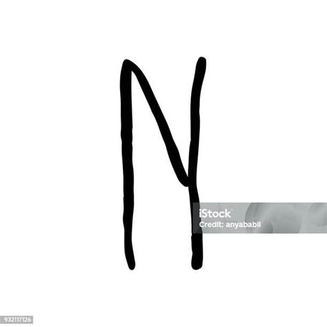 드라이 브러쉬에 의해 북 아 일 Handwritten 편지 거친 스트로크 글꼴 질감 벡터 일러스트입니다 그런 지 스타일 우아한 알파벳 거친에 대한 스톡 벡터 아트 및 기타