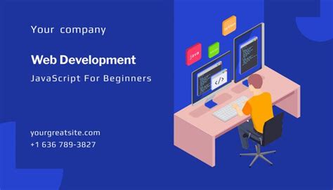 Web Development Script For Beginners Online Business Card Standard