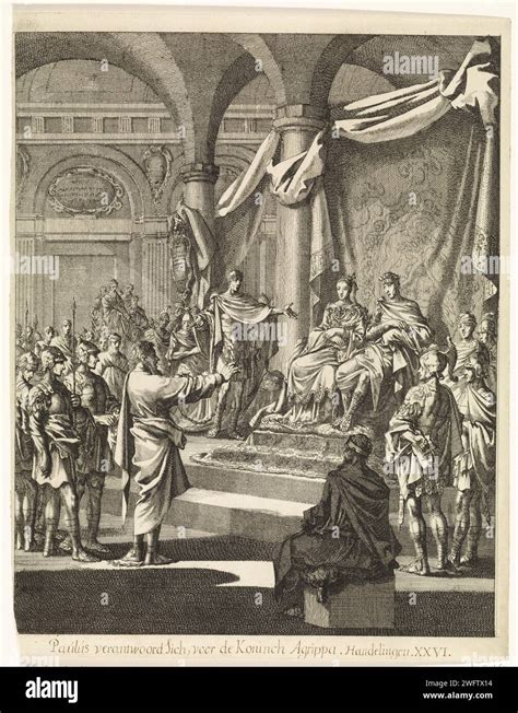 Pauls Chained For King Agrippa Jan Luyken 1708 Print Amsterdam Paper