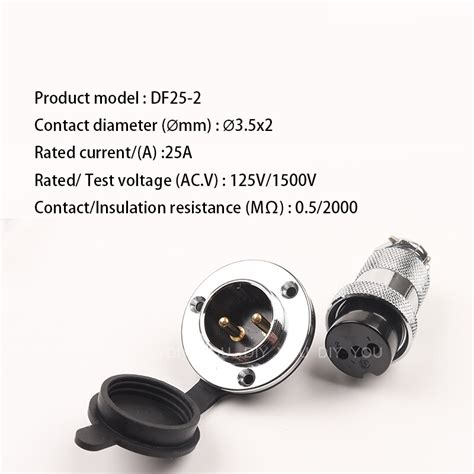 1set Df25 Gx25 Circular Flange Female Plug And Male Vicedeal