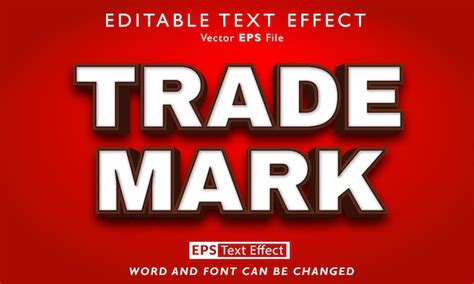 Premium Vector Trade Mark Text Effect