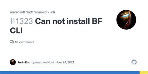can not install bf cli · issue 1323 · microsoft botframework cli · github