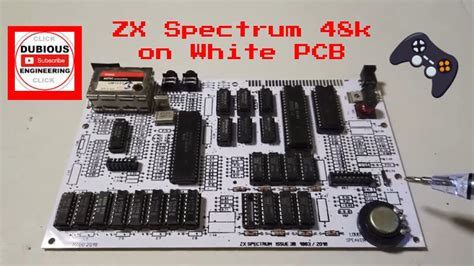 dub eng zx spectrum 48k new build on white pcb part3 all the