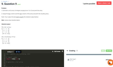 Solved Problem 1 Generate A 4x3 Array Of Integers Ranging