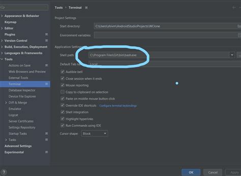 Android Can T Open Local Terminal Stack Overflow