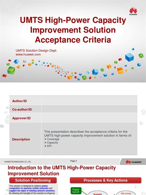 umts high power capacity improvement solution acceptance criteria pdf