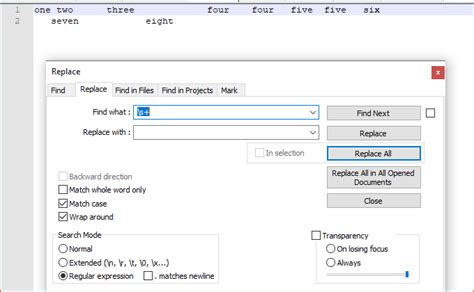 text editors remove duplicate and clean line break blank space in