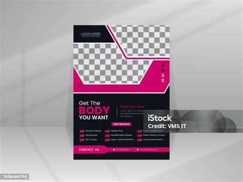 바디 피트니스 체육관 전단지 포스터 배너 템플릿 디자인 피트니스 클럽에 적합한 기업 비즈니스 전단지 강사에 대한 스톡 벡터 아트