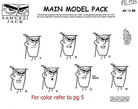 Art Of Animation Penciltests Model Sheet Monday “samurai Jack