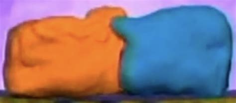 Orange Clay Blob And Light Blue Clay Blob By Jackwojno On Deviantart