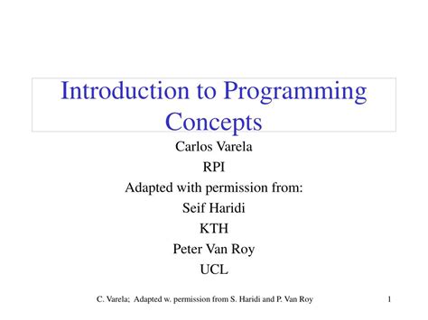 PPT Introduction To Programming Concepts PowerPoint Presentation Free Download ID 1226795