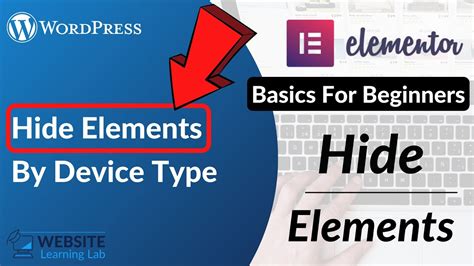 how to hide sections columns or widgets by device type with elementor elementor wordpress