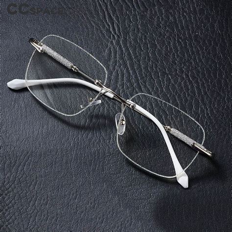 Ccspace Unisex Rimless Square Alloy Hyperopic Reading Glasses 55738