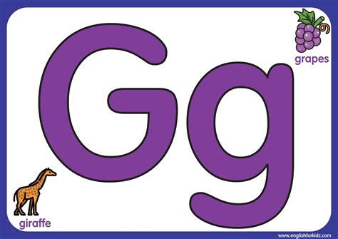 Letter G Worksheets, Flash Cards, Coloring Pages