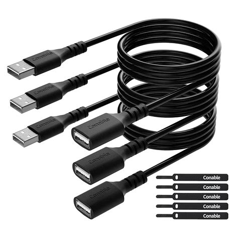 Pack Usb Extension Cable Ft Short Usb Type A Male To Female Extender Cord Adapter