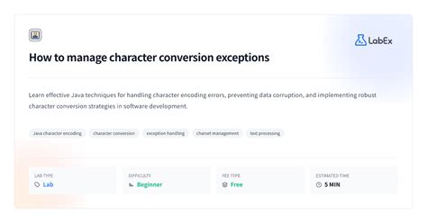 How To Manage Character Conversion Exceptions Labex