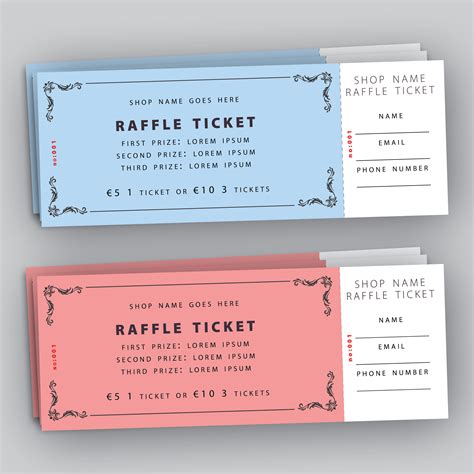 Diy Free Printable Raffle Tickets Easy Templates Printables For