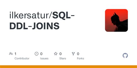 GitHub Ilkersatur SQL DDL JOINS