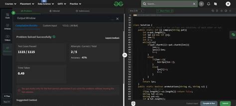 java geeksforgeeks problemsolving codingjourney kmp